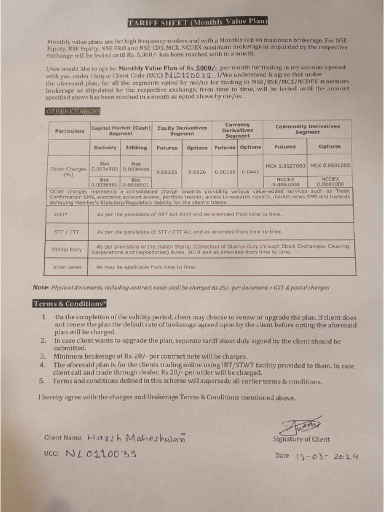 Master Trust Monthly Value Plan | PDF
