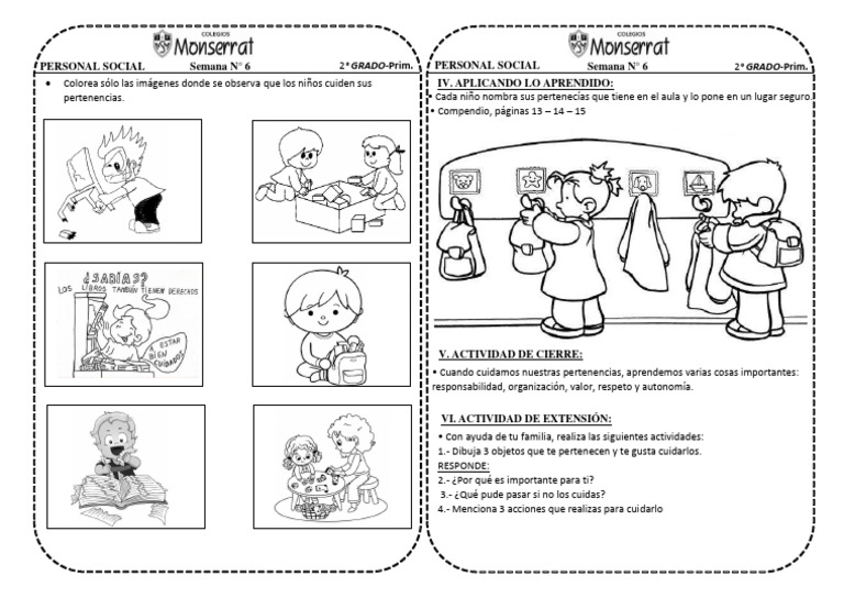 Sem6 - Hoja Aplicativa - 2do Grado | PDF