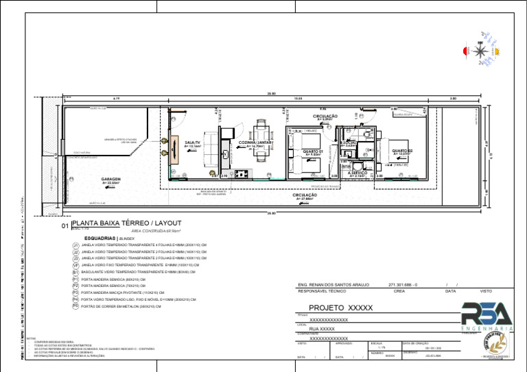 01 01 Planta Baixa Layout - r00 - A3 | PDF