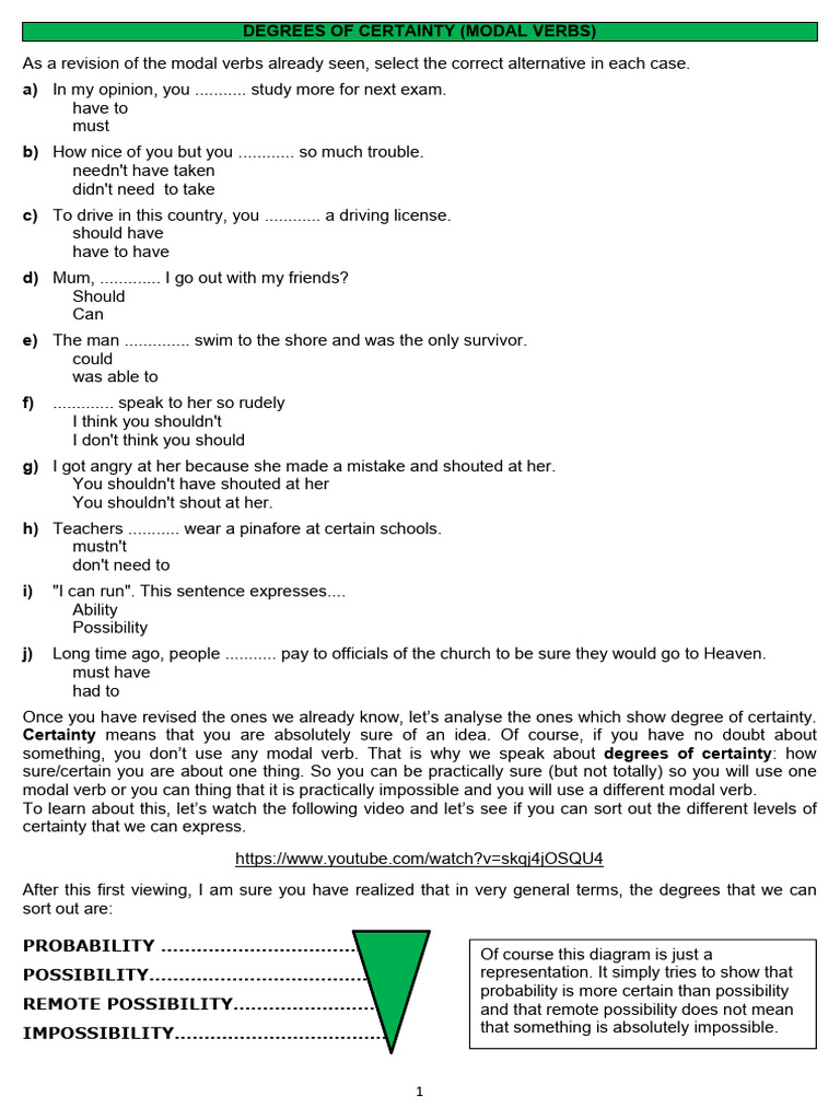 Modals_2 | PDF | Inference | Verb