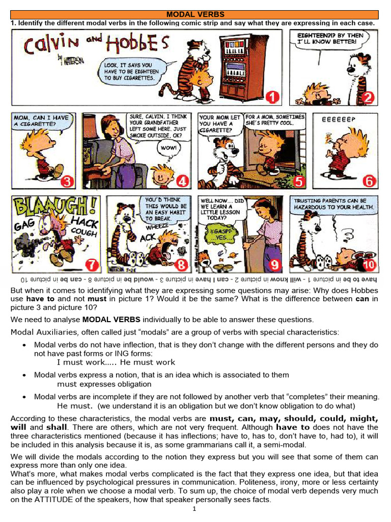 Modals 1 | Download Free PDF | Verb | Semantic Units