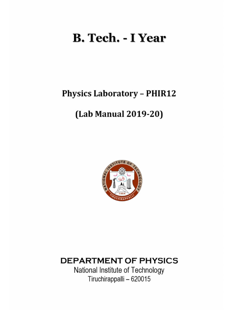 Physics Lab Maual | PDF Physics Lab Maual | PDF