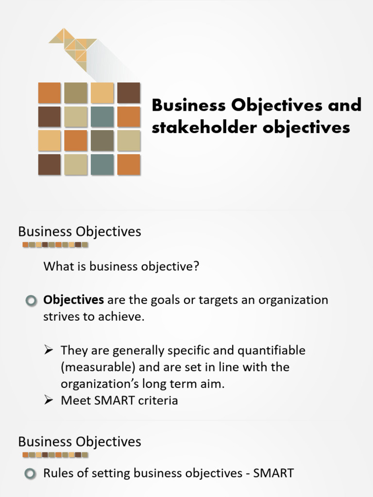 Business and Stakeholder Objectives Explained | PDF | Corporate Social ...