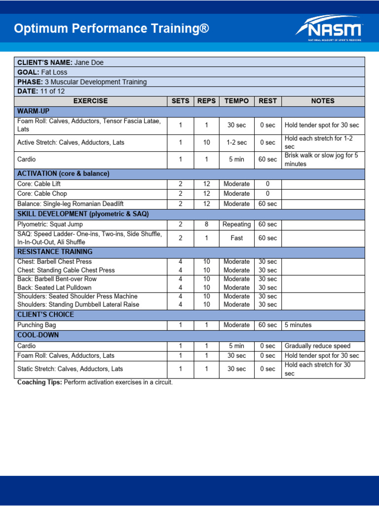 CPT7 Fat Loss11-1 | PDF | Strength Training | Weight Training