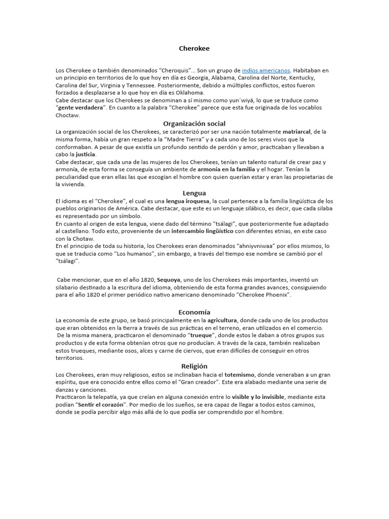Cherokee | PDF | Cherokee