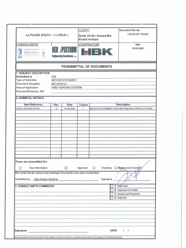 Lps-01-Hti-Mst-Me-029 - Fire Fighting Pipes, Valves and Accessories. | Download Free PDF | Pipe ...