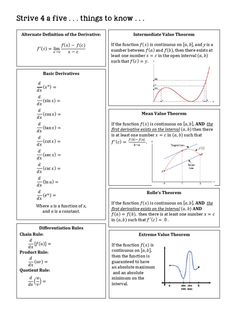 Stuff You Must Know Cold | PDF | Integral | Velocity