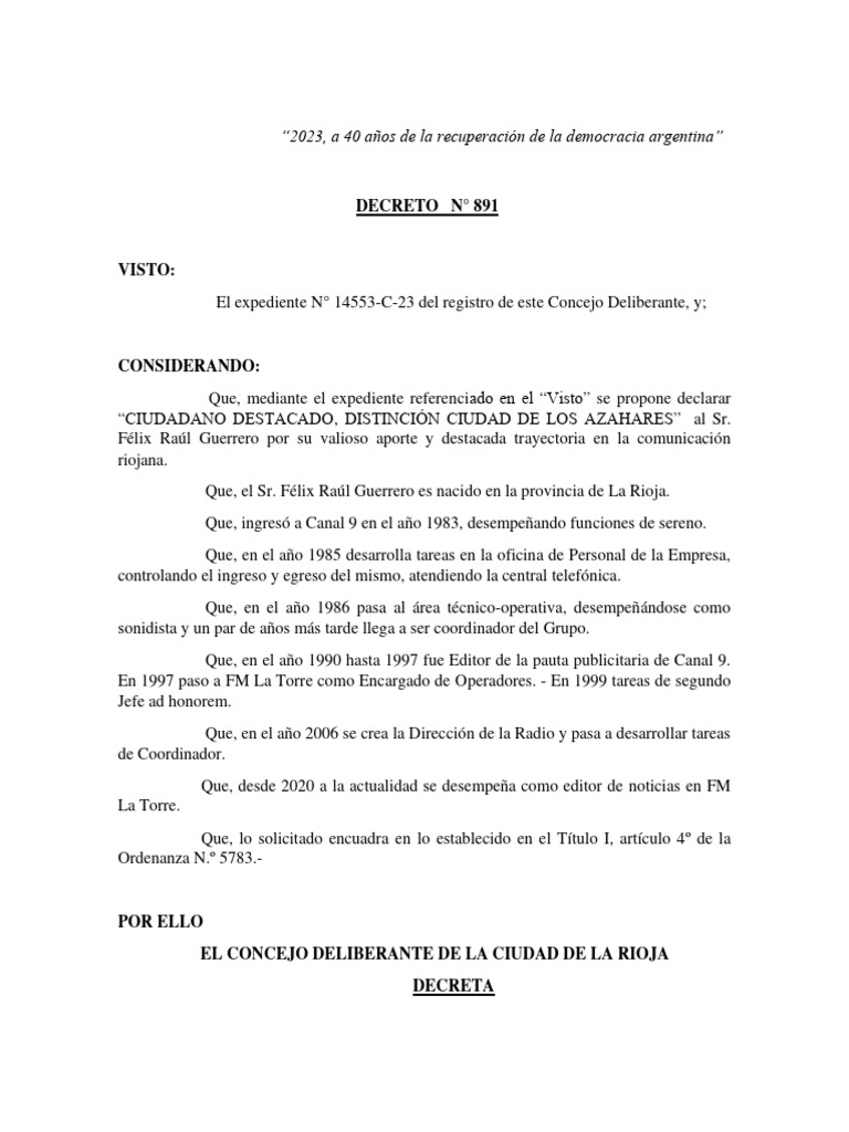 Modelo Decreto 1 | Descargar gratis PDF | Argentina