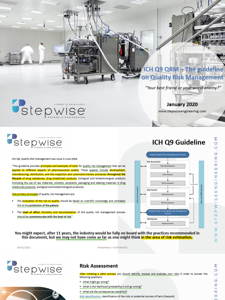 ICH Q9 QRM a Standard Procedure to Risk Management | PDF | Risk | Risk ...