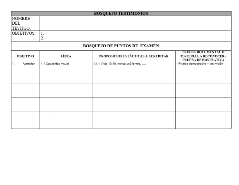 Bosquejo Examen Textigo Formato | PDF