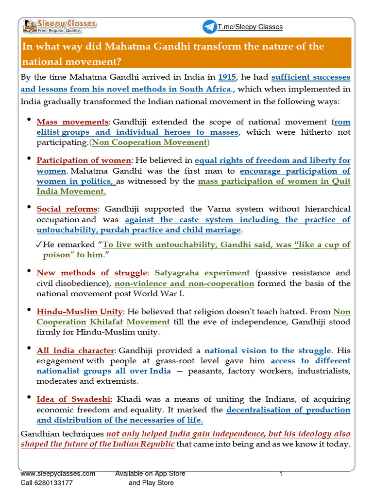 Mahatma Gandhi 01 | PDF