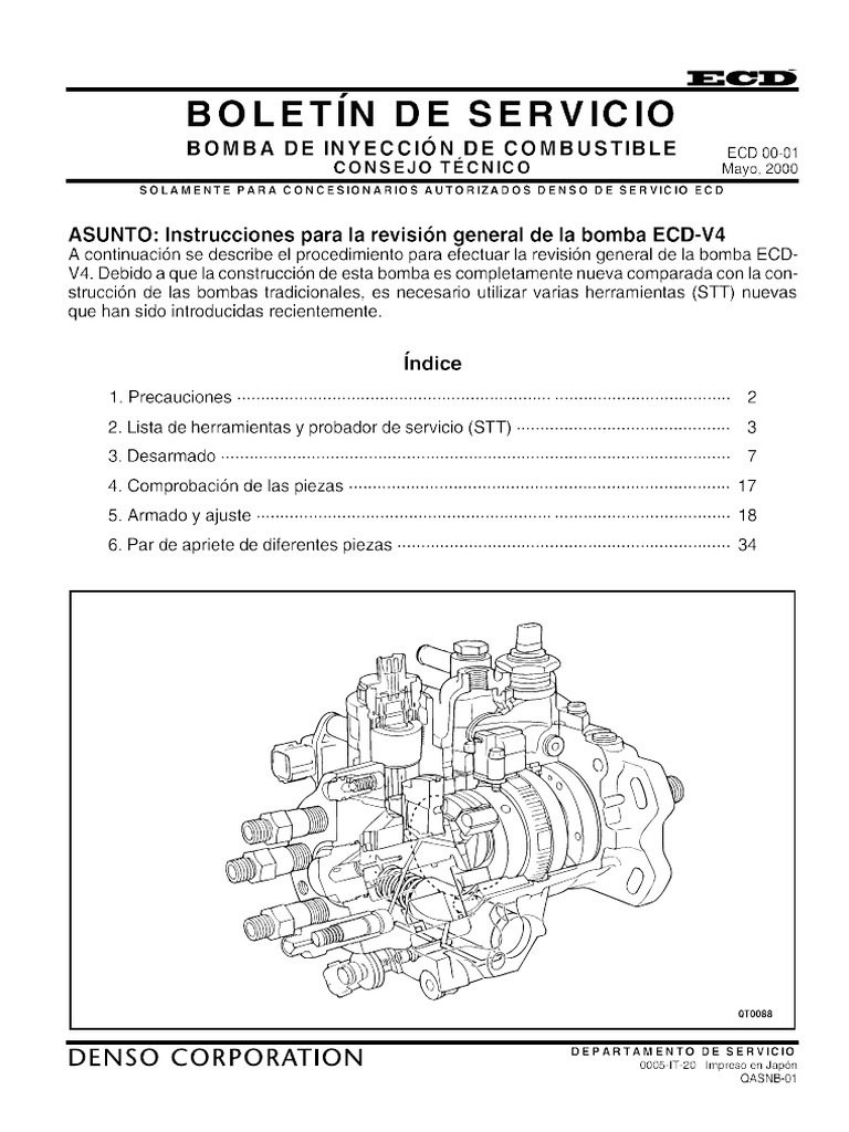 manual desarme bomba denso ecd v4 | PDF
