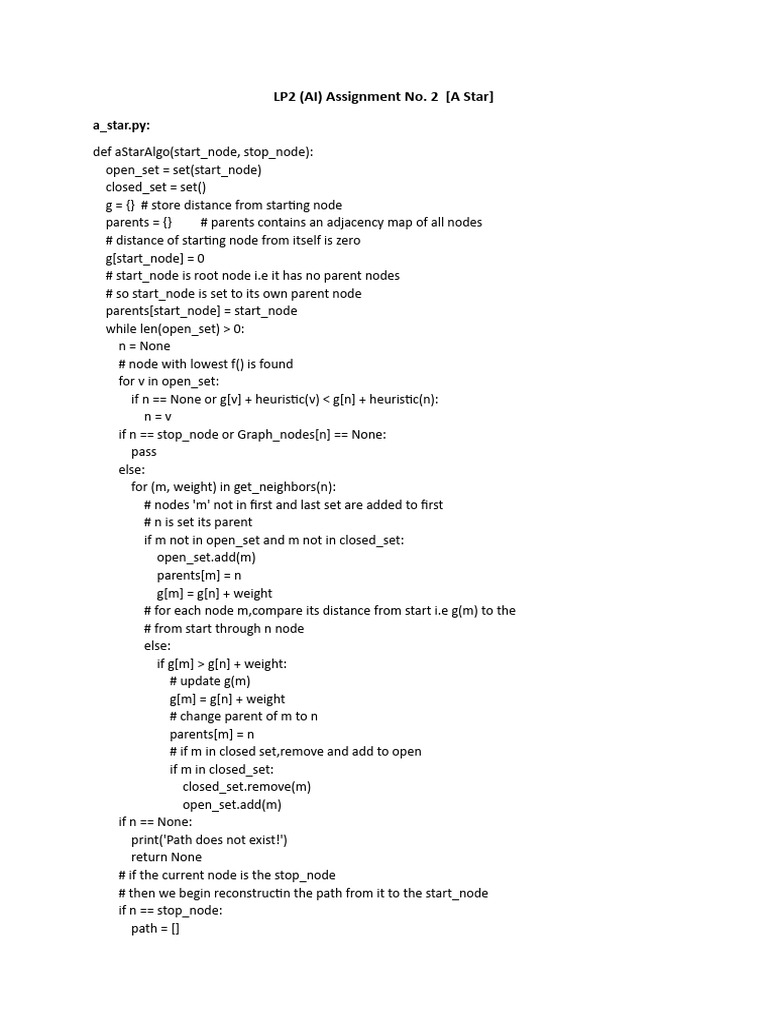 Ai A Star Print | PDF | Applied Mathematics | Algorithms