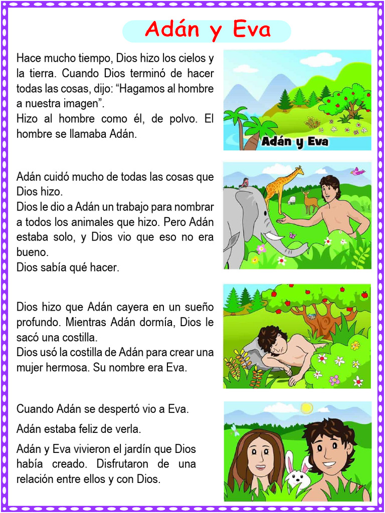 Creación de Adán y Eva en el Edén | PDF | Adán y Eva | Adán