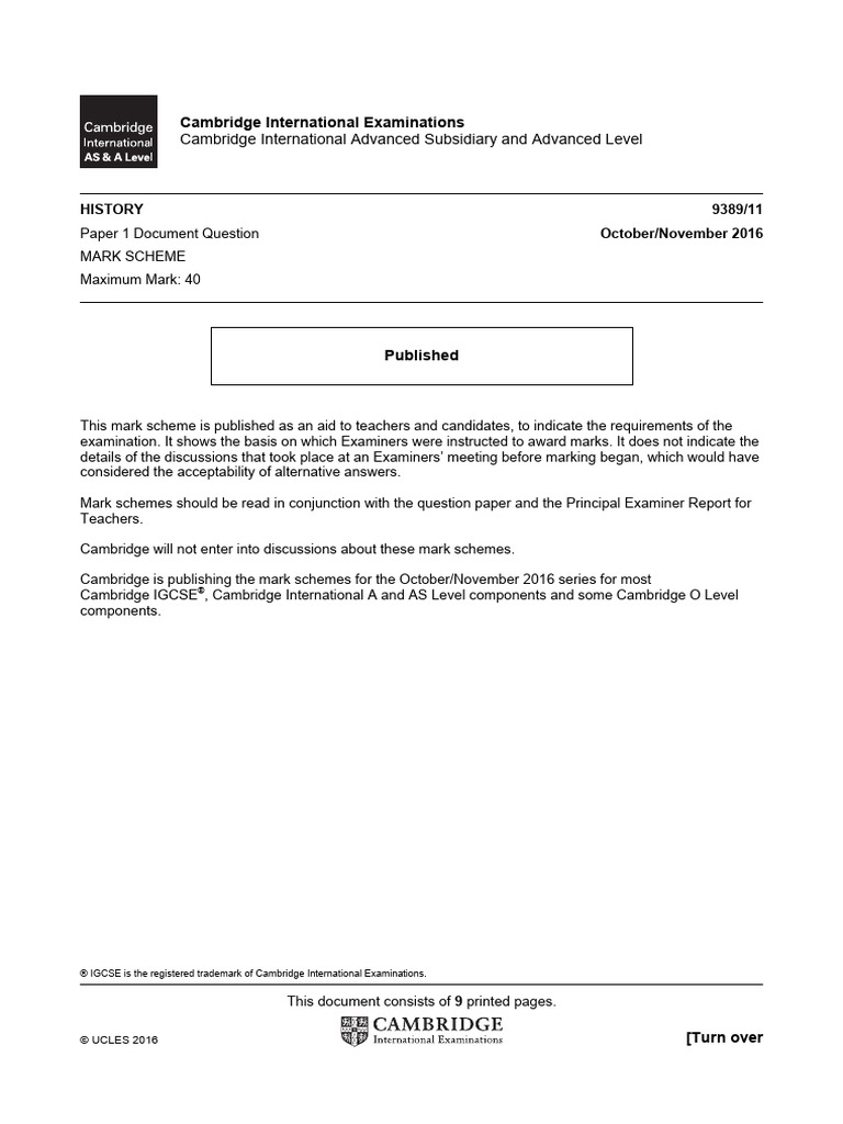 Cambridge International Advanced Subsidiary and Advanced Level | PDF ...