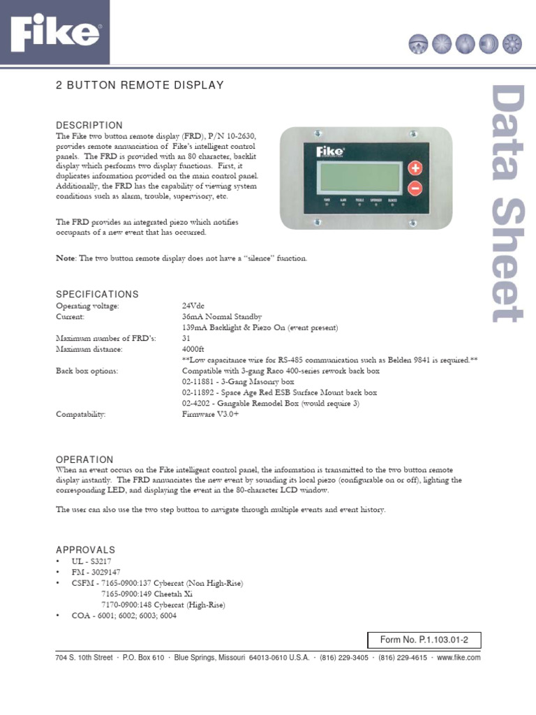 2 Button Remote Display | PDF