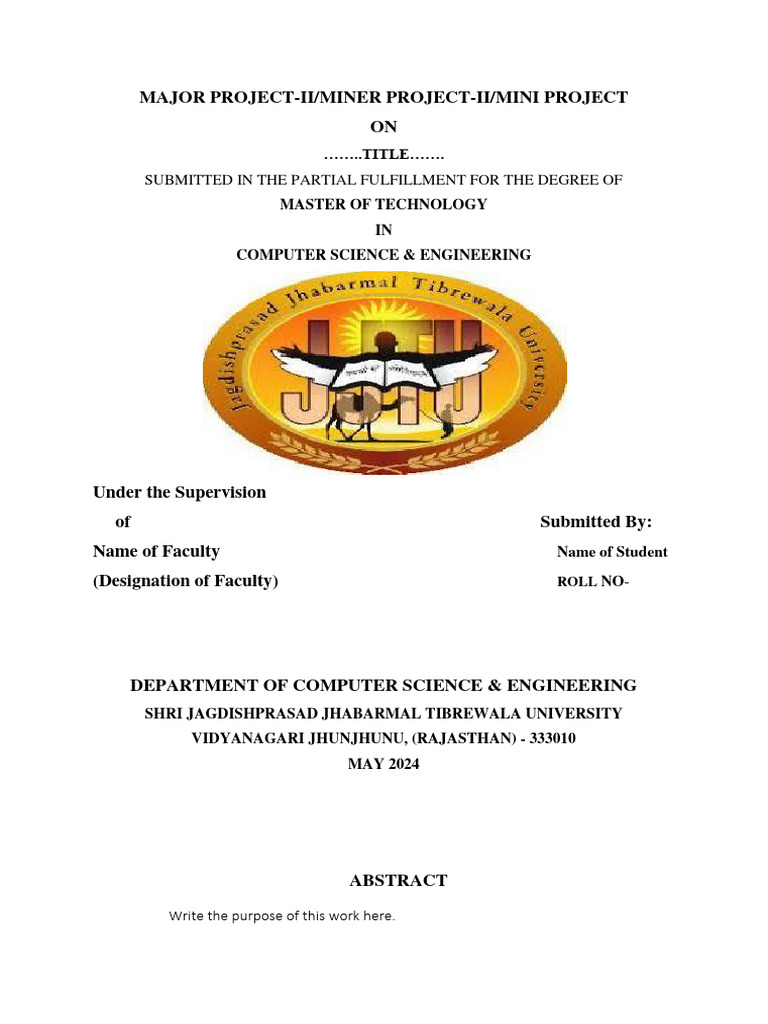 Project Formet | PDF | Thesis | Academic Degree