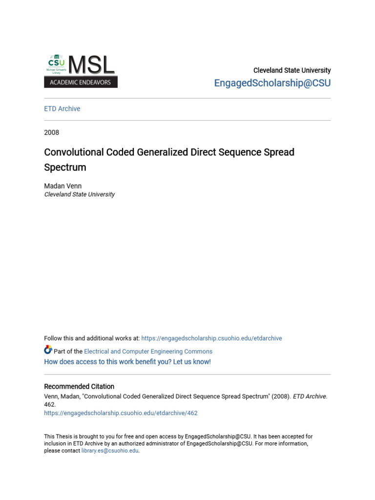Convolutional Coded Generalized Direct Sequence Spread Spectrum Pdf Modulation Information 