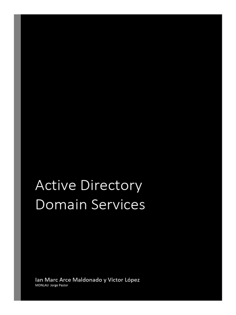 Configuración de Active Directory | PDF | Directorio Activo | sistema de nombres de dominio