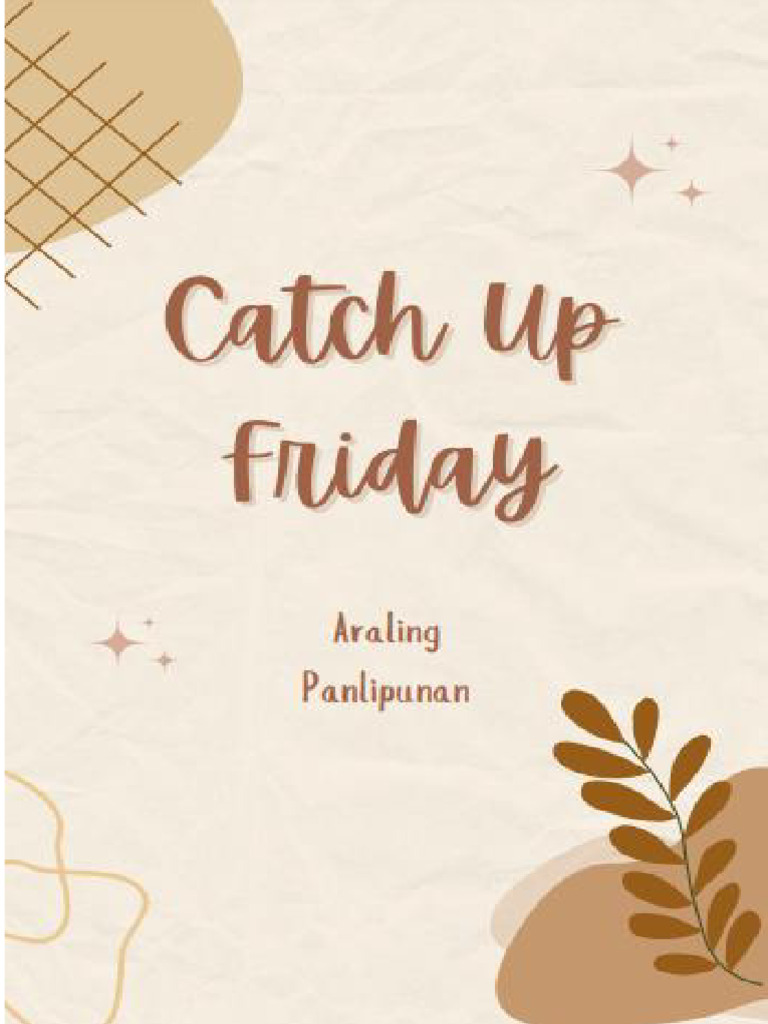 Catch Up Friday Material | PDF