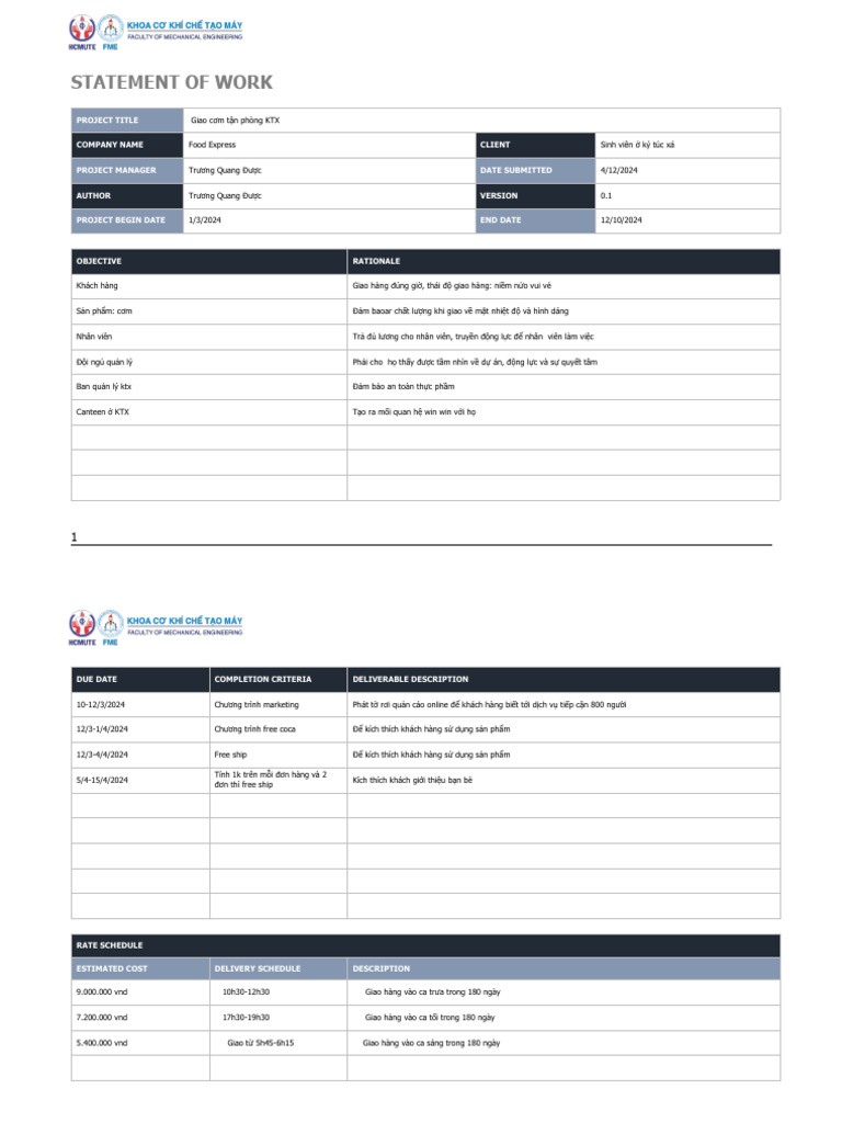 02 Statement of Work | PDF