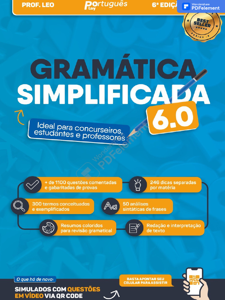 Amostra Da Gramatica Simplificada Do Professor Leo 6 Versao | PDF | Vogal | Fonema