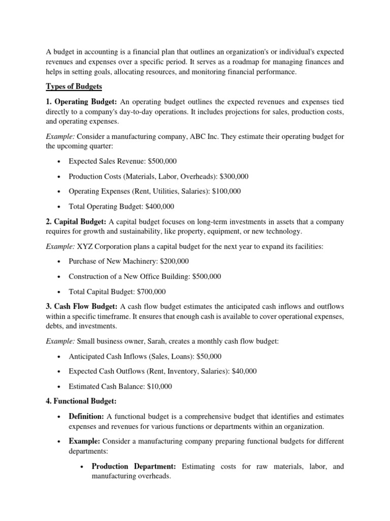 UNIT 4 Accounting | PDF | Budget | Expense