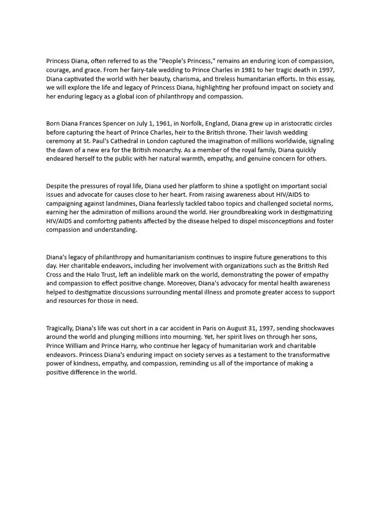 Princess Diana | PDF | Diana