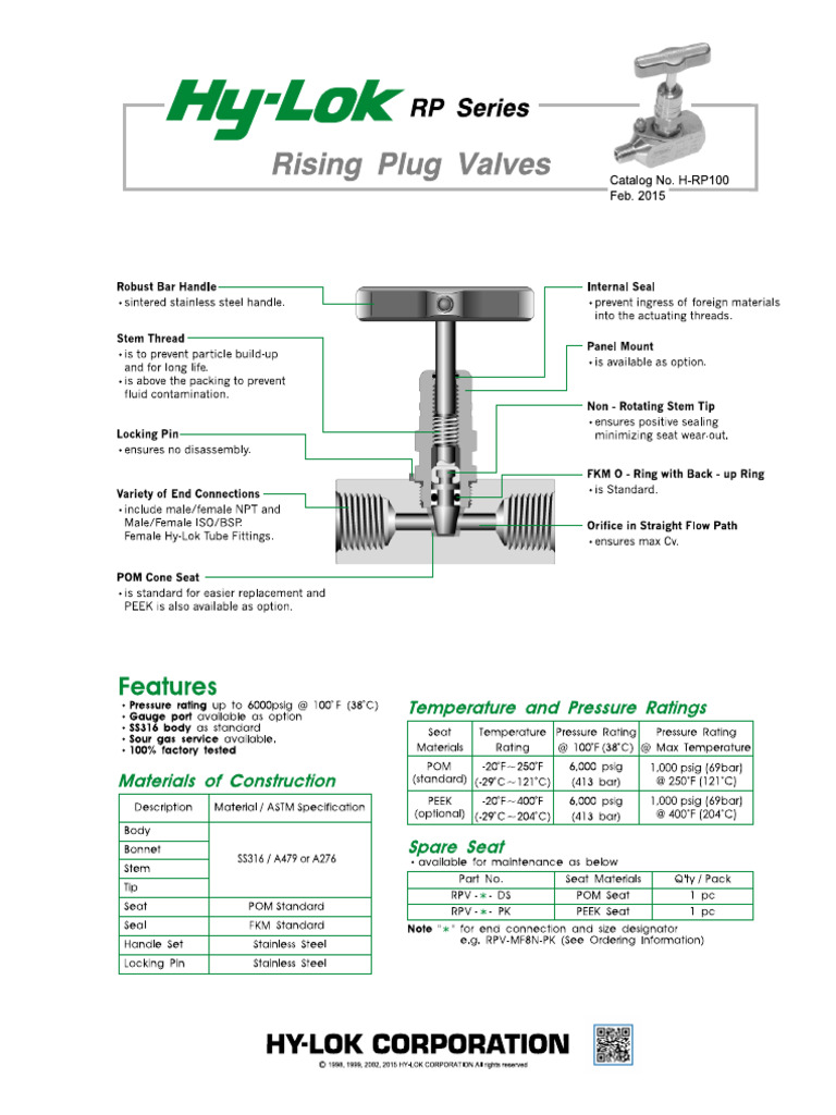 5-6. RP Series Rising Plug Valves (2015) | PDF