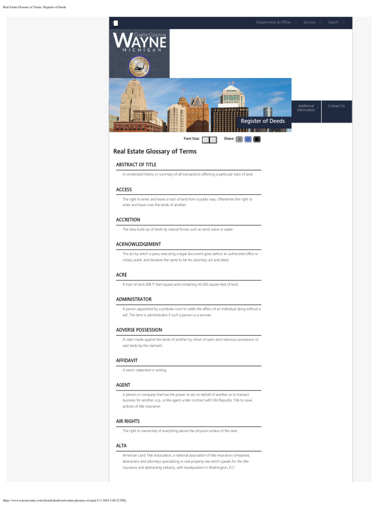 Real Estate Glossary of Terms Register of Deeds | PDF | Mortgage Law ...