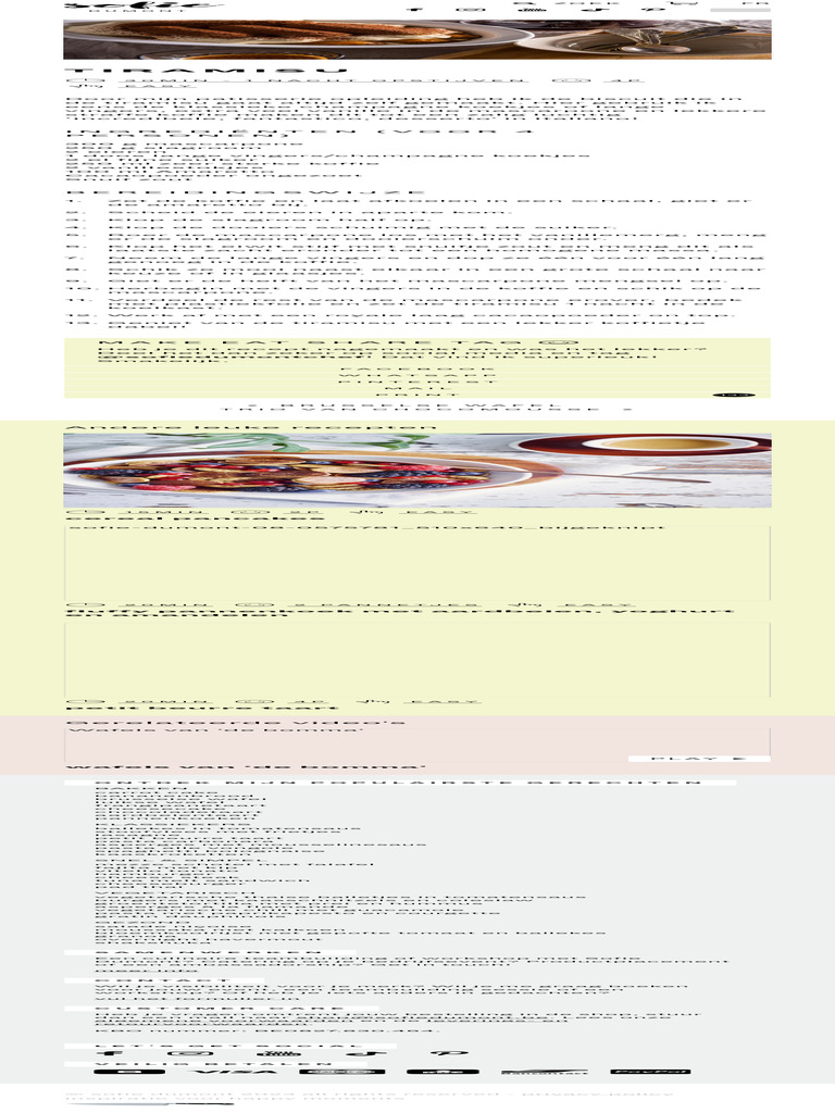 Tiramisu Recept - Sofie Dumont | PDF