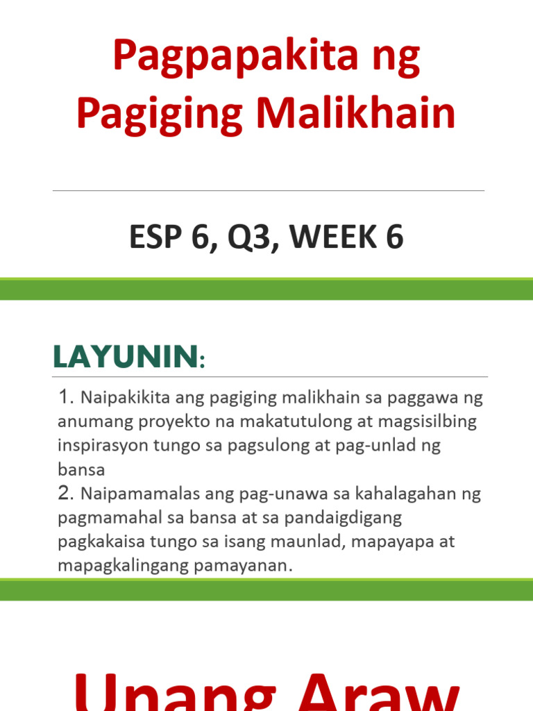 Esp 6 Q3, WK 6 | PDF