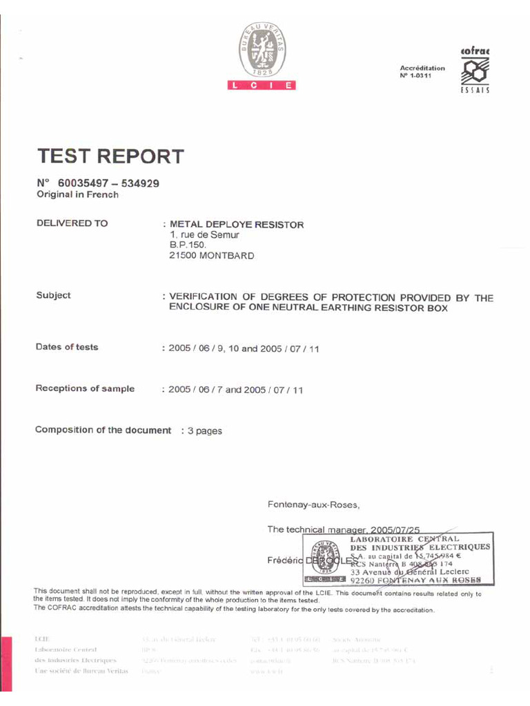 IP54 Test Report | PDF