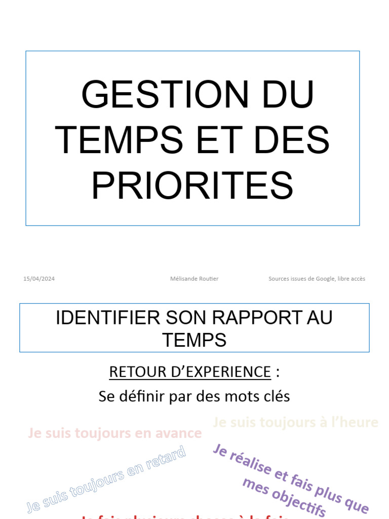 Gestion Du Temps | PDF