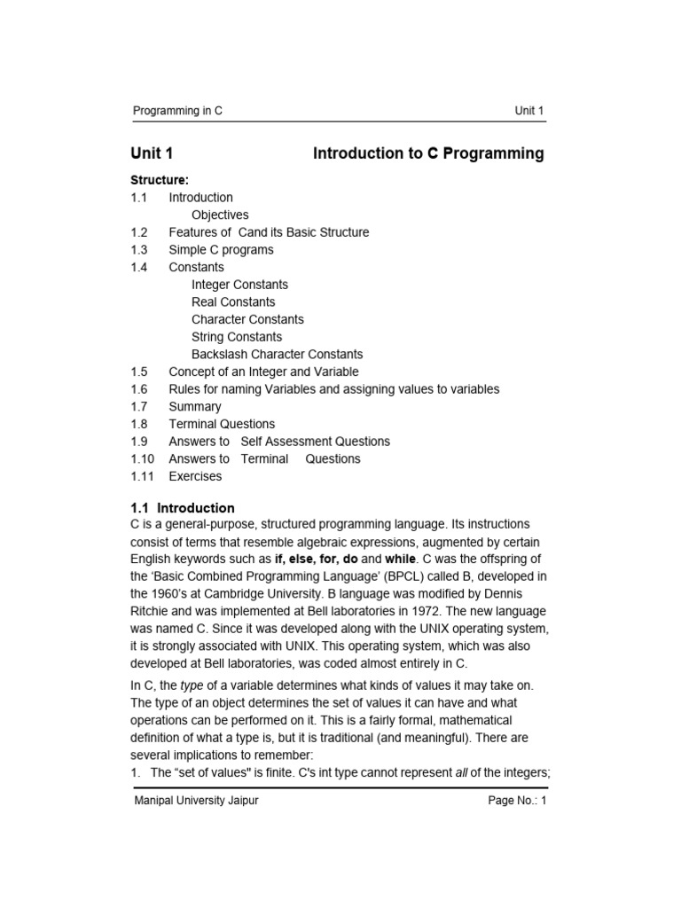 C Programming Allclasses Outline Pdf Integer Computer Science C Programming Language