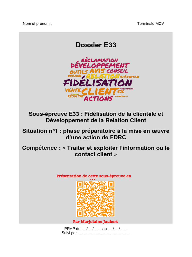 Actions de FDRC en Bac Pro MCV | PDF | la communication | Informations