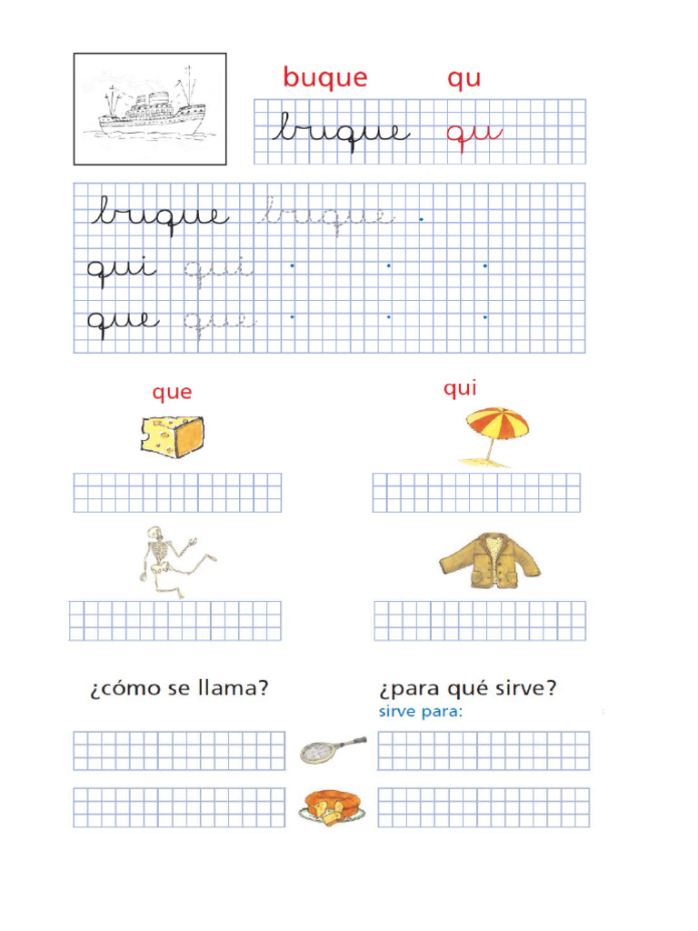 Escritura Que Qui Ce Ci | PDF