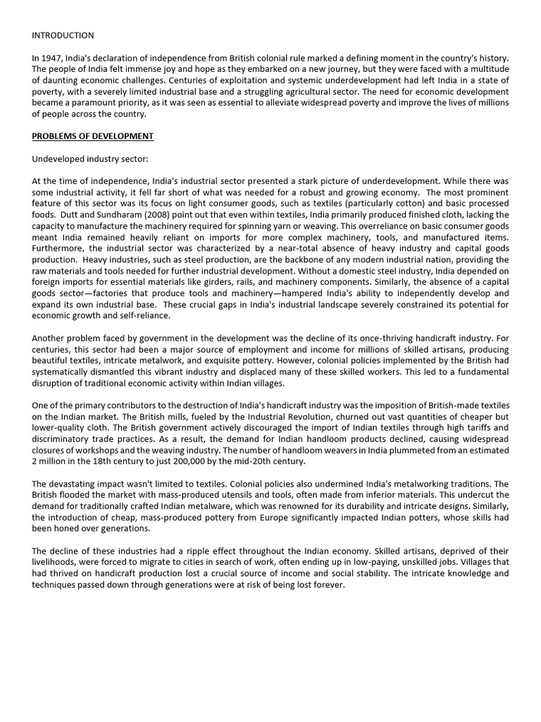 Problems of Development | PDF | Famine | Agriculture