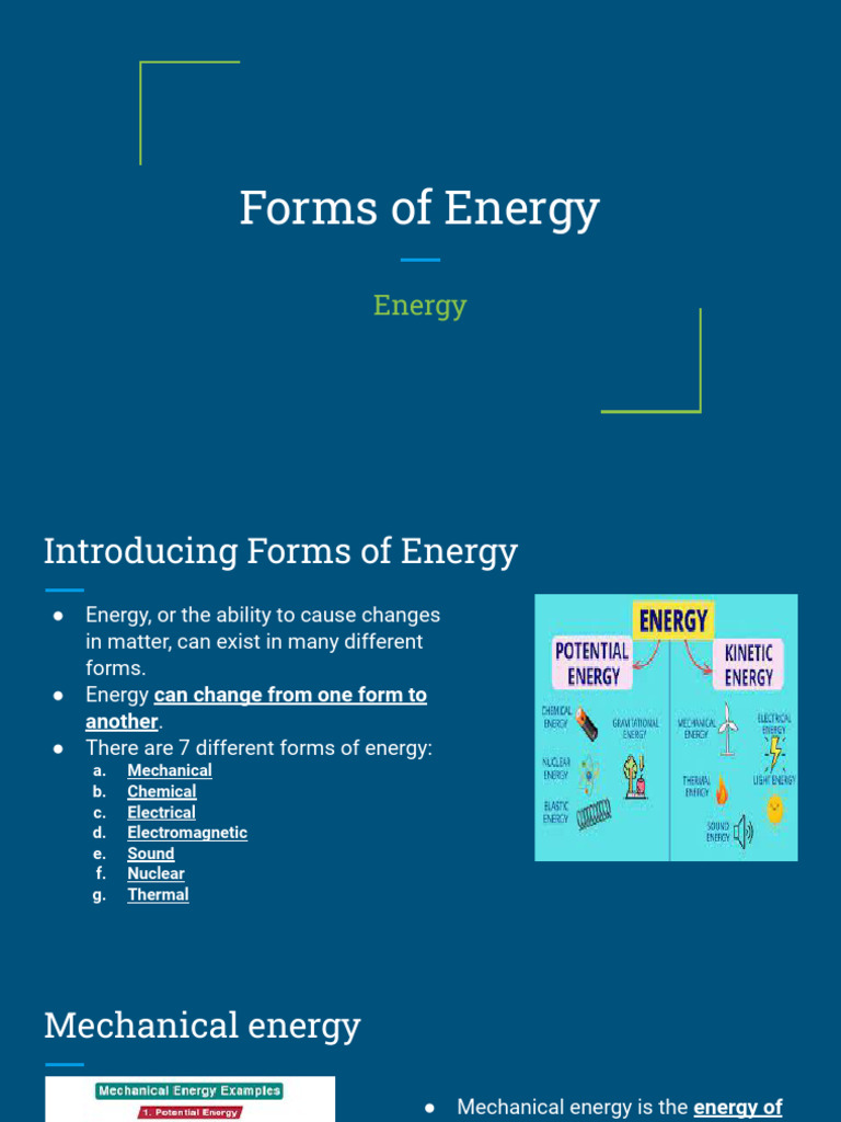 Forms of Energy | PDF | Atomic Nucleus | Electromagnetic Radiation