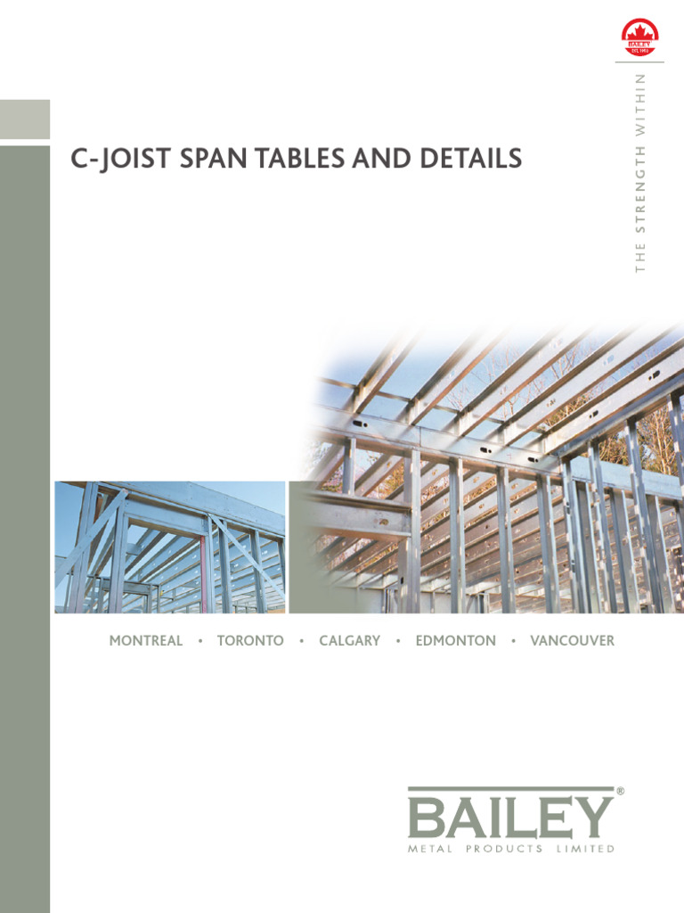 Baily Joist Span Table | PDF | Civil Engineering | Structural Engineering
