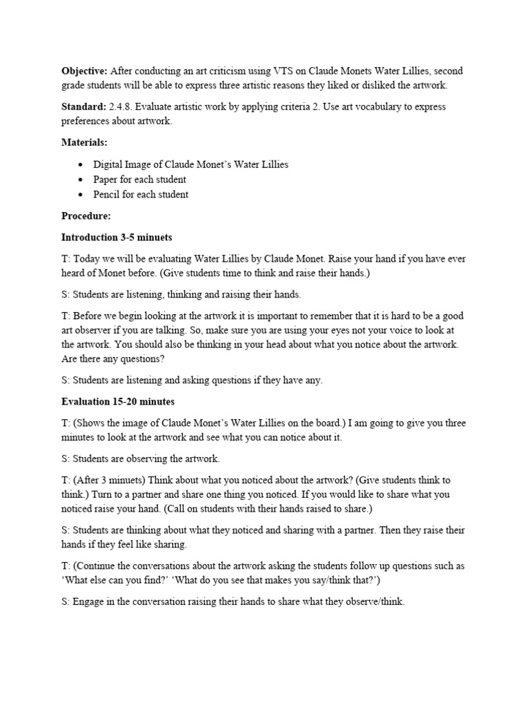 Visual Literacy Lesson Plan 2 | PDF | Learning | Teachers
