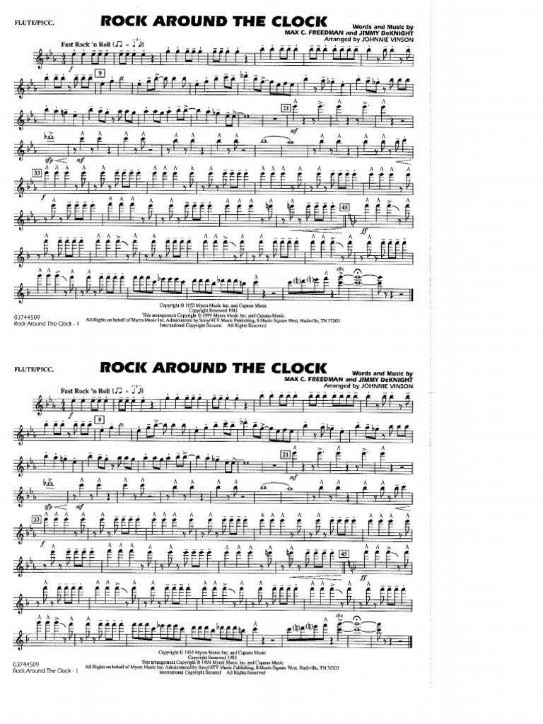 Rock - Around - The - Clock. Arr. Jonnie Vinson | PDF