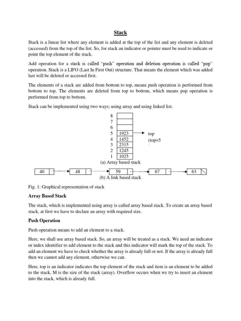 Lecture Stack | PDF | Computer Programming | Algorithms And Data Structures Lecture Stack | PDF | Computer Programming | Algorithms And Data Structures