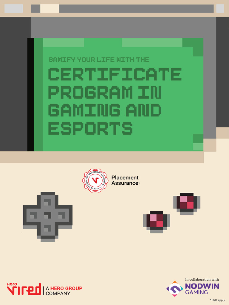 Certificate Program in Gaming and ESports | PDF | Streaming Media | Learning