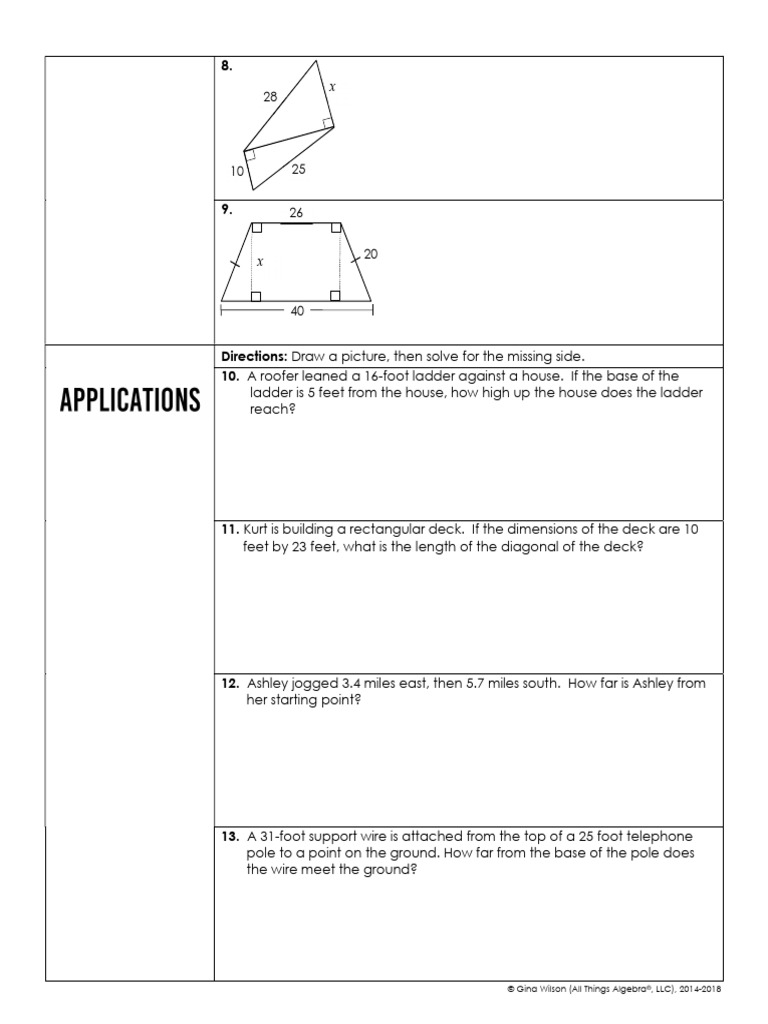 Pythagoras Questions | PDF