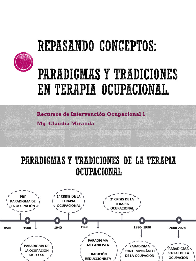 Paradigmas en Terapia Ocupacional | PDF | Paradigma | Conocimiento