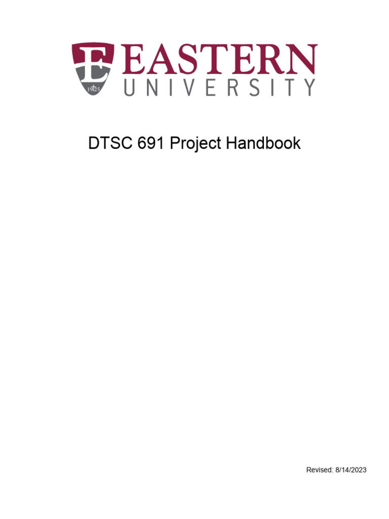 DTSC 691 Project Handbook Overview | PDF | Mentorship | Computer File