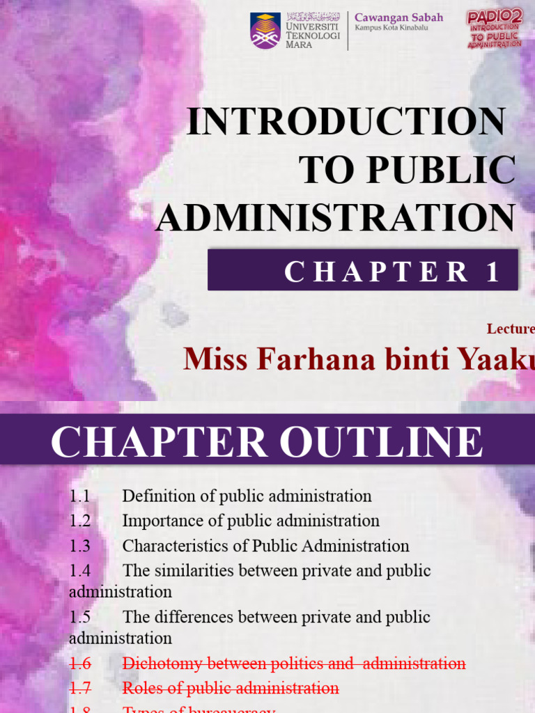 Chapter 1 - Introduction To Public Administration | Download Free PDF ...