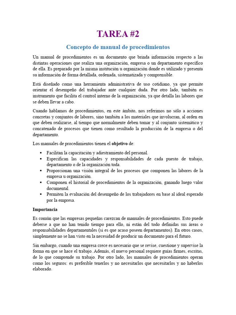Concepto de manual de procedimientos | PDF | Business