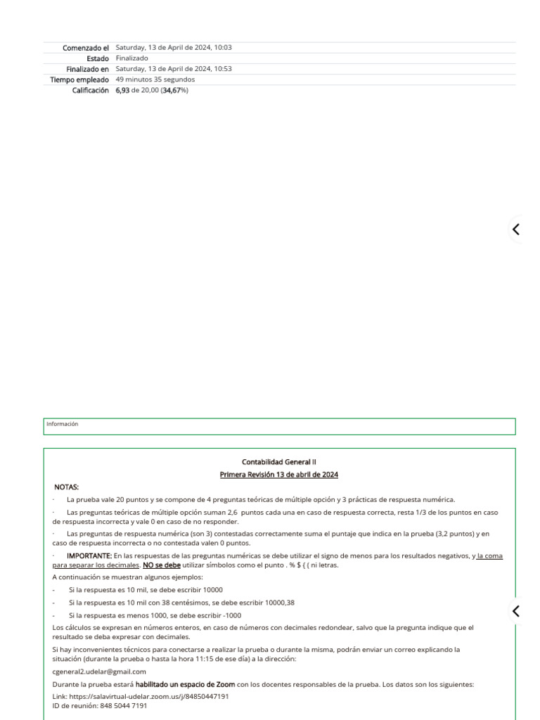 primer revision 2024 CGII FCEA | PDF | normas internacionales de ...